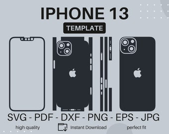 Apple iPhone XR - Template - SVG PDF Dxf Png Eps Jpg - Skin - Template ...