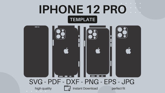 Apple Iphone 12 Pro Template SVG PDF Dxf Png Eps Jpg - Etsy