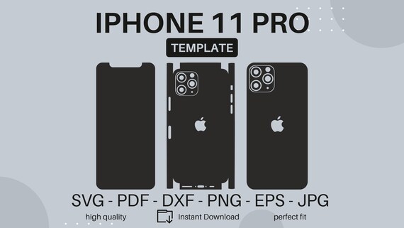 Apple Iphone 11 Pro Template SVG PDF Dxf Png Eps Jpg - Etsy