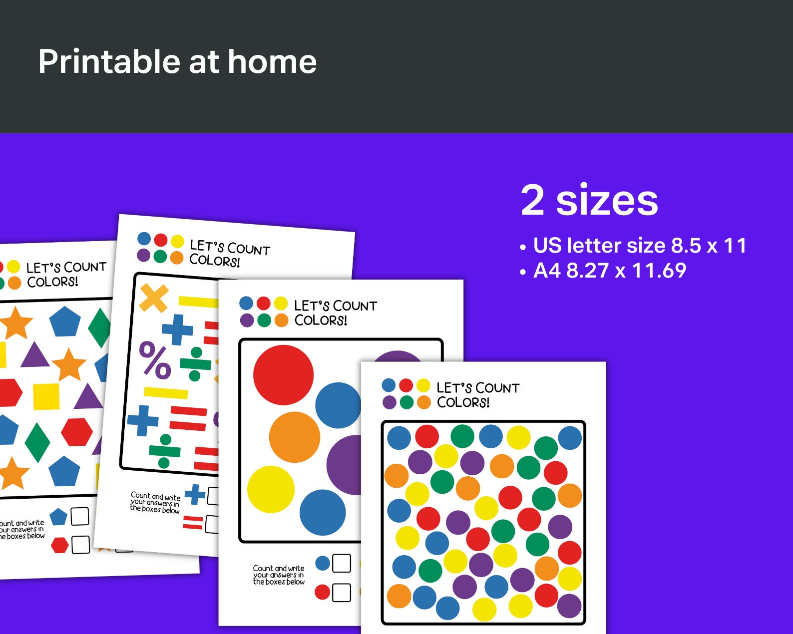 I Spy Learning Bundle: Counting Colors Shapes and Math - Etsy