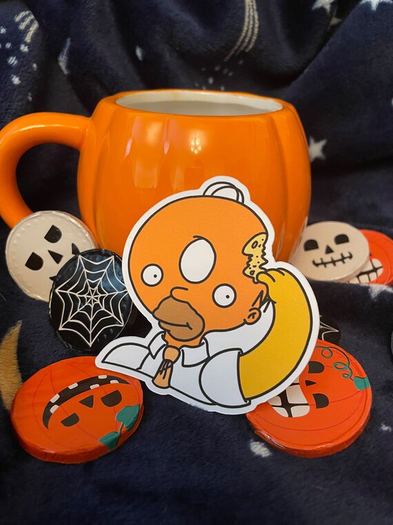 Donut Head Homer Simpson Treehouse of Horror Sticker - Etsy