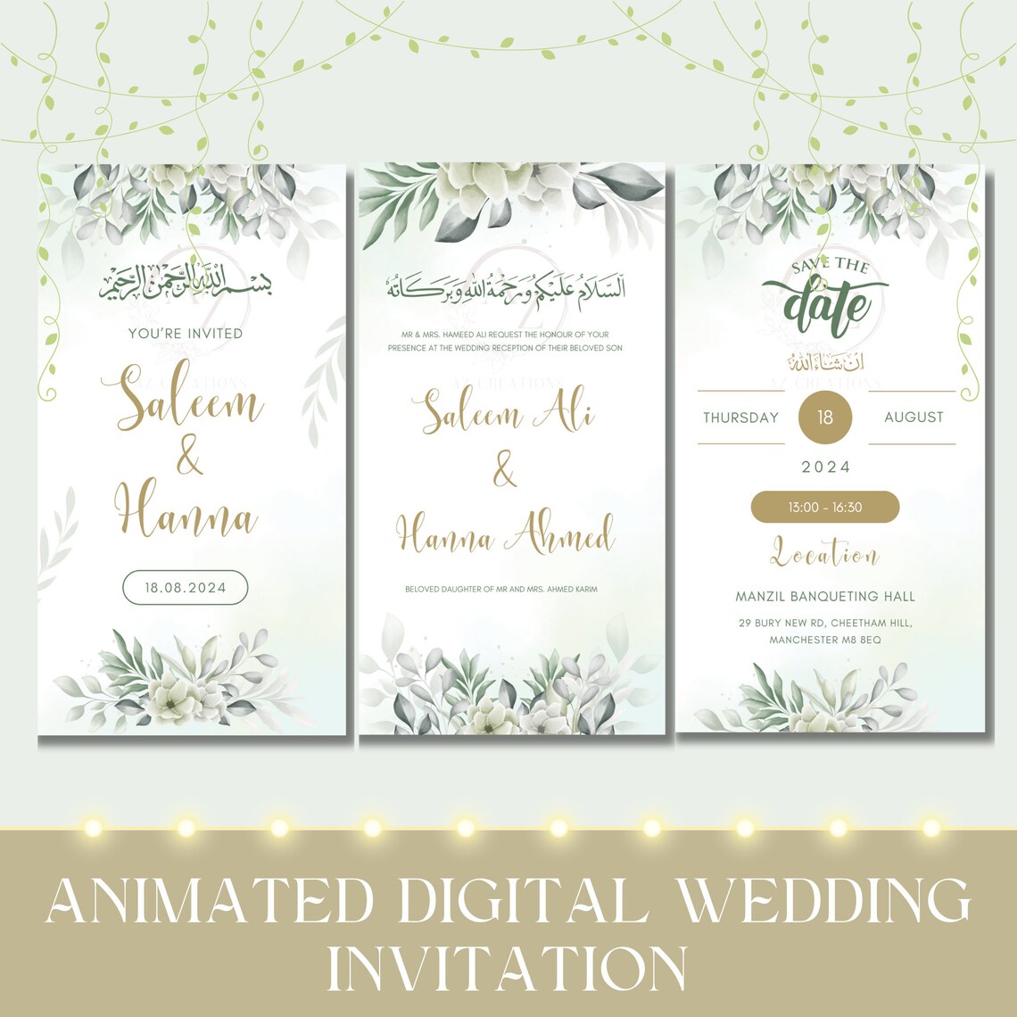 Personalised Video Wedding Invitation, Animated Wedding Card ...
