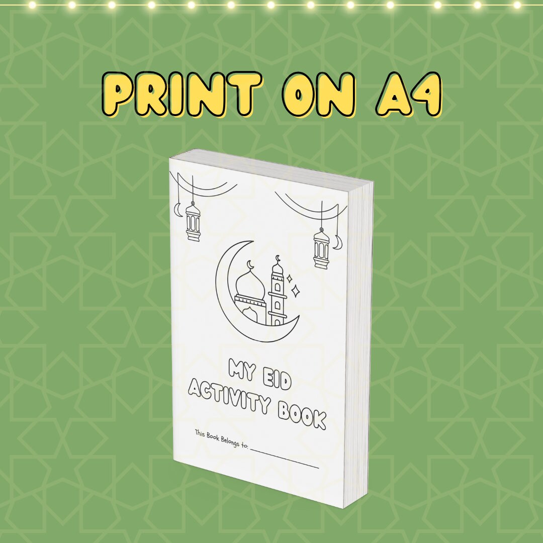 My Eid Activity and Colouring Book, Digital Childrens Book, Islamic ...