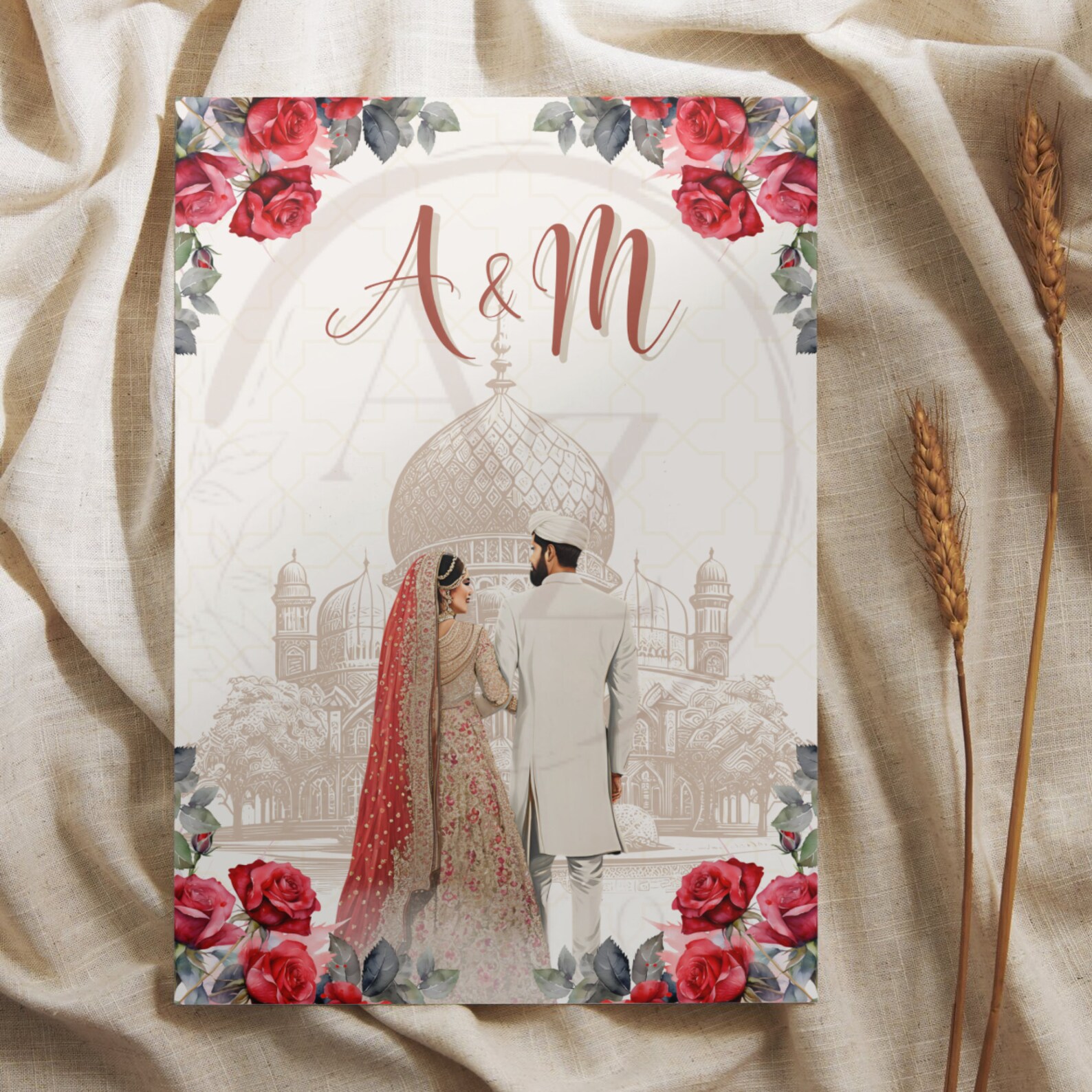 Personalised Digital Wedding Invitation, Baraat E-invite, Nikkah ...
