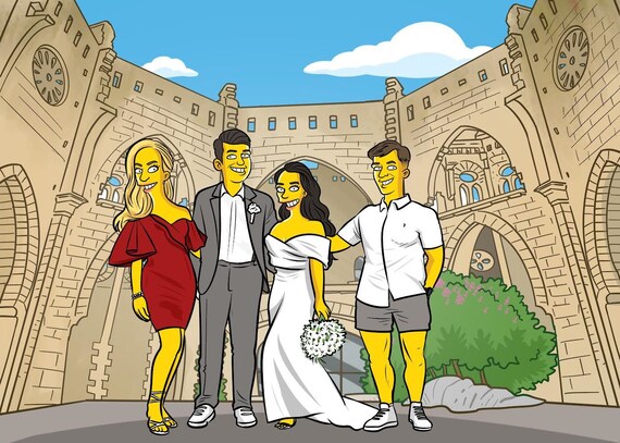 Digital Simpsons Image Digital Image Simpsonized Portrait - Etsy