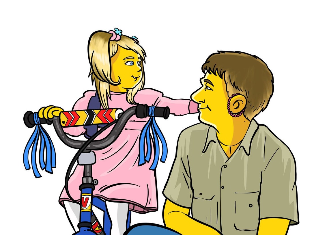 Digital Simpsons Image Digital Image Simpsonized Portrait - Etsy