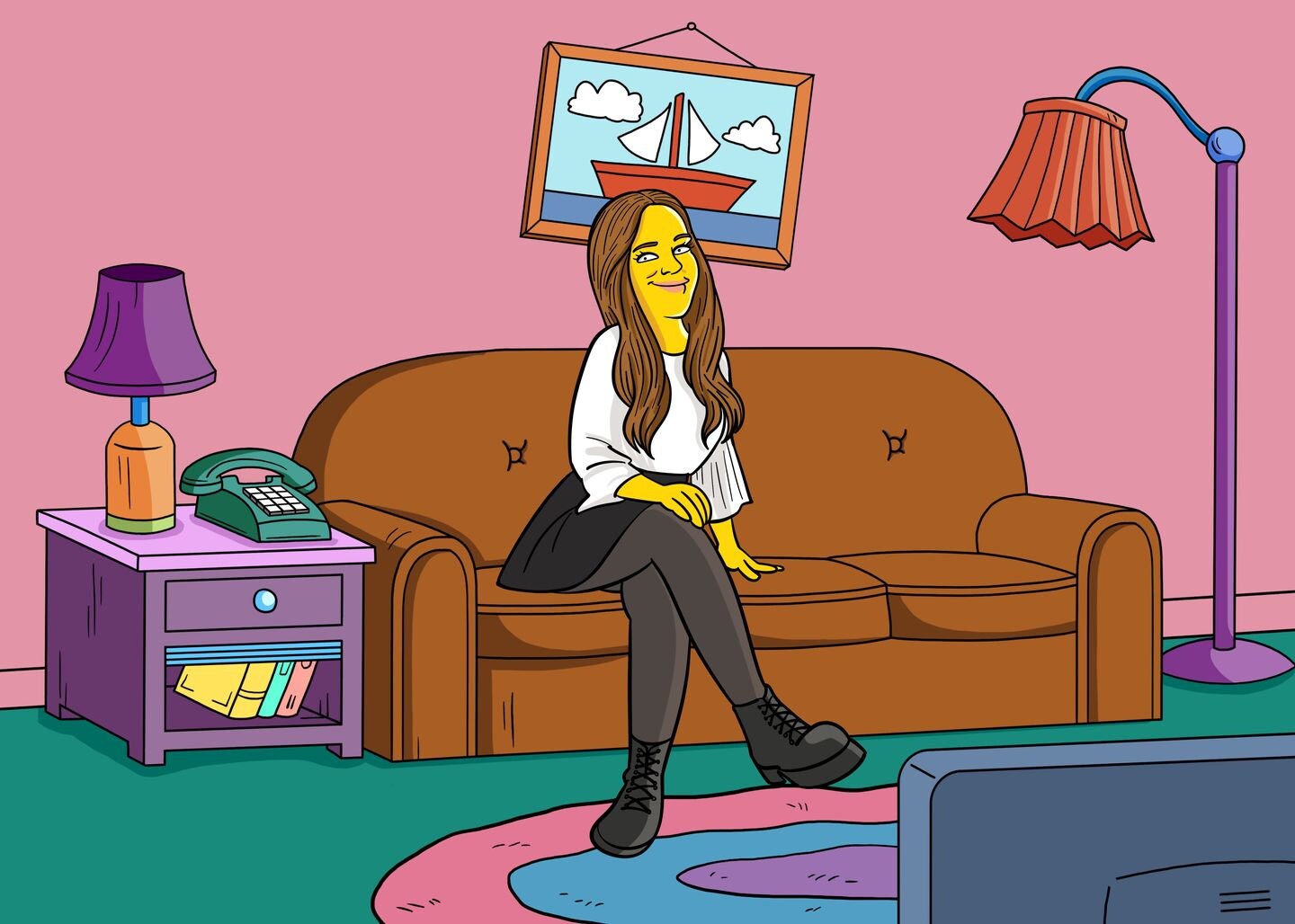 Digital Simpsons Image Digital Image Simpsonized Portrait - Etsy