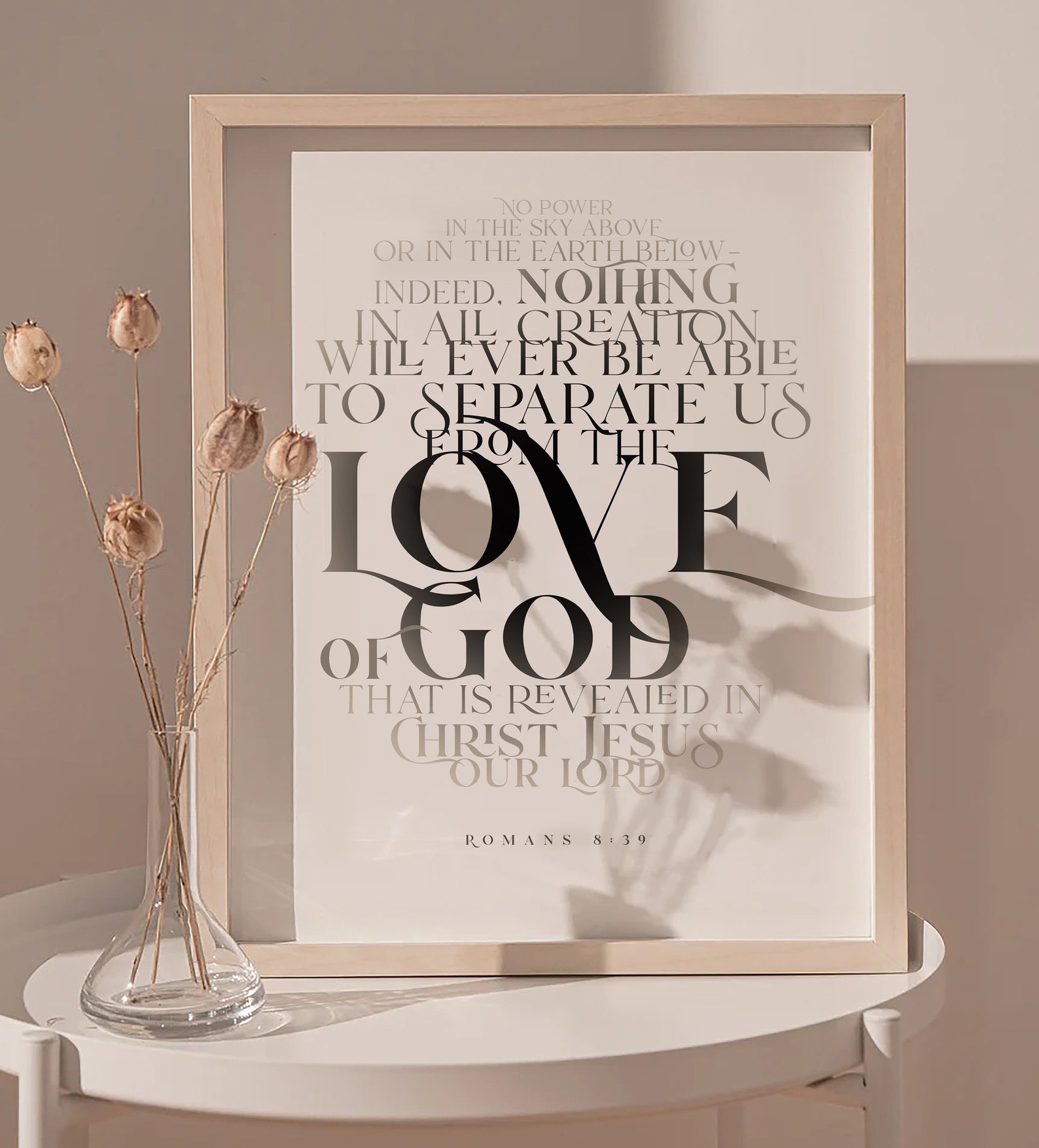 Nothing Can Separate Us From the Love of God Bible Verse Wall - Etsy