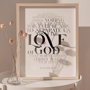 Nothing Can Separate Us From the Love of God Bible Verse Wall Art ...