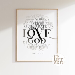 Nothing Can Separate Us From the Love of God Bible Verse Wall Art ...