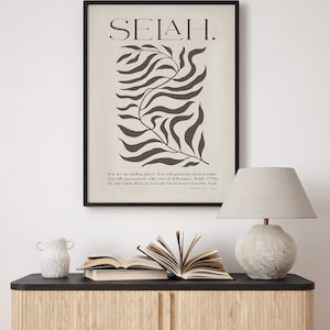 Selah HEBREW Definition BIBLE Verse Wall Decor, SELAH Wall Art, Psalms ...