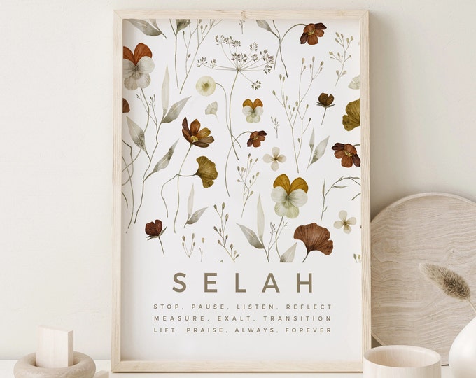 Shalom and Selah Definition Poster Duo, Hebrew Wall Art Set of 2, Bible ...