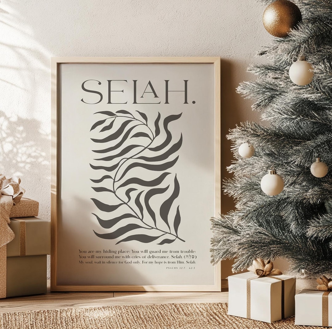 Selah HEBREW Definition BIBLE Verse Wall Decor, SELAH Wall Art, Psalms ...