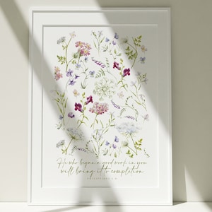 Philippians 1:6 Bible Verse Wall Art, HE Began a Good Work in You ...