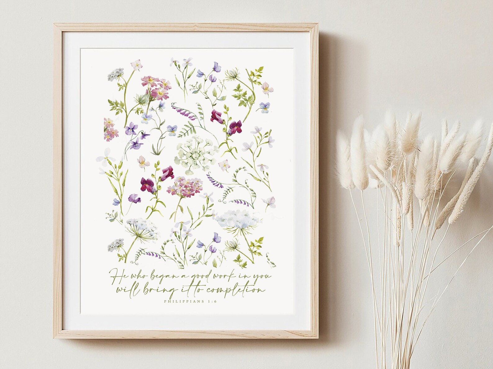 Philippians 1:6 Bible Verse Wall Art, HE Began a Good Work in You ...