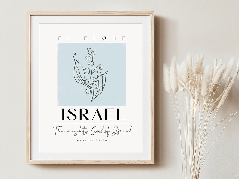 Name of God Printable Wall Art EL ELOHE ISRAEL the Mighty God - Etsy