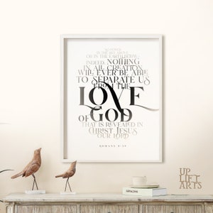 Nothing Can Separate Us From the Love of God Bible Verse Wall Art ...