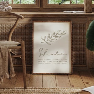 Shalom Definition Print: Hebrew Olive Branch Art (digital Download) - Etsy