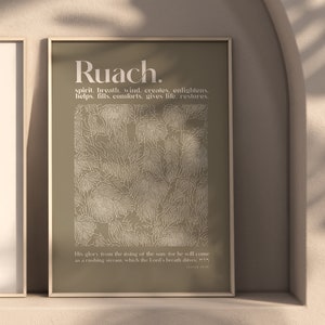 RUACH Holy Spirit Minimalist Wall Art, Spirit of God, Breath, Wind ...