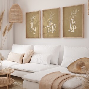 I Am the Way the Truth the Life Bible Verse Wall Art, John 14:6 ...