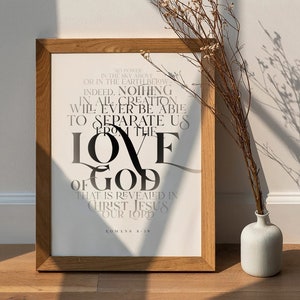 Nothing Can Separate Us From the Love of God Bible Verse Wall Art ...