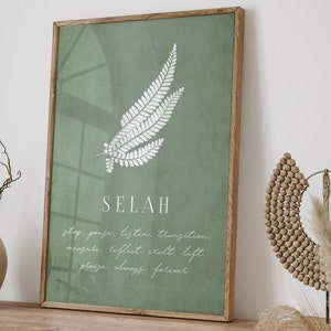 SELAH Poster, Selah Hebrew Definition Printable, Selah Blessing Print ...