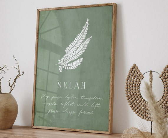 SELAH Poster Selah Hebrew Definition Printable Selah - Etsy