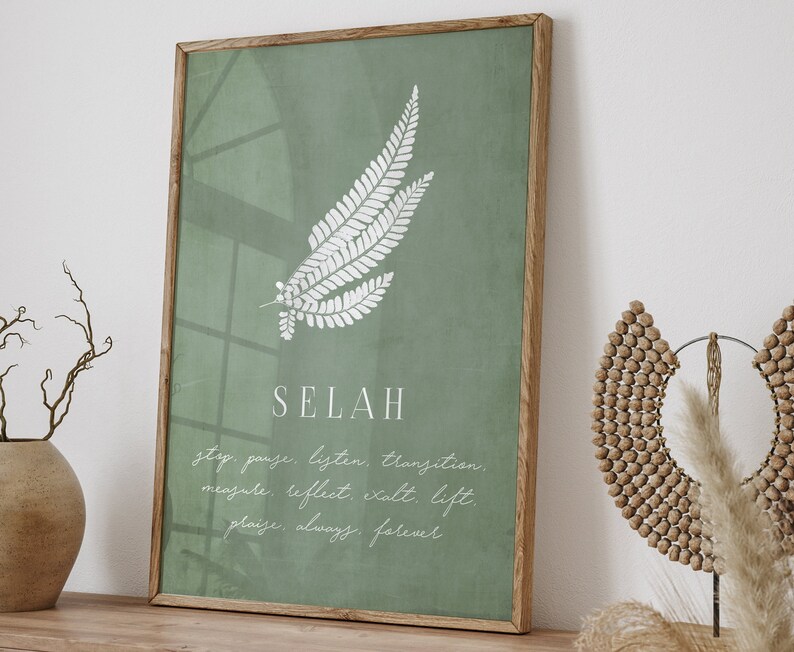 SELAH Poster Selah Hebrew Definition Printable Selah - Etsy