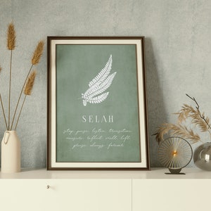 SELAH Poster, Selah Hebrew Definition Printable, Selah Blessing Print ...