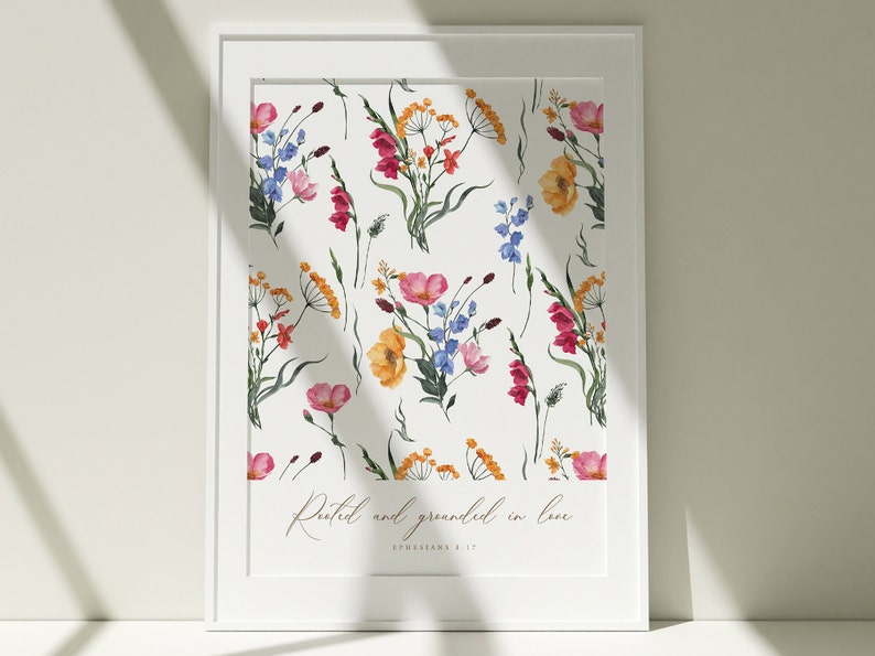 ROOTED and GROUNDED in Love Bible Verse PRINT Ephesians 3:17 - Etsy