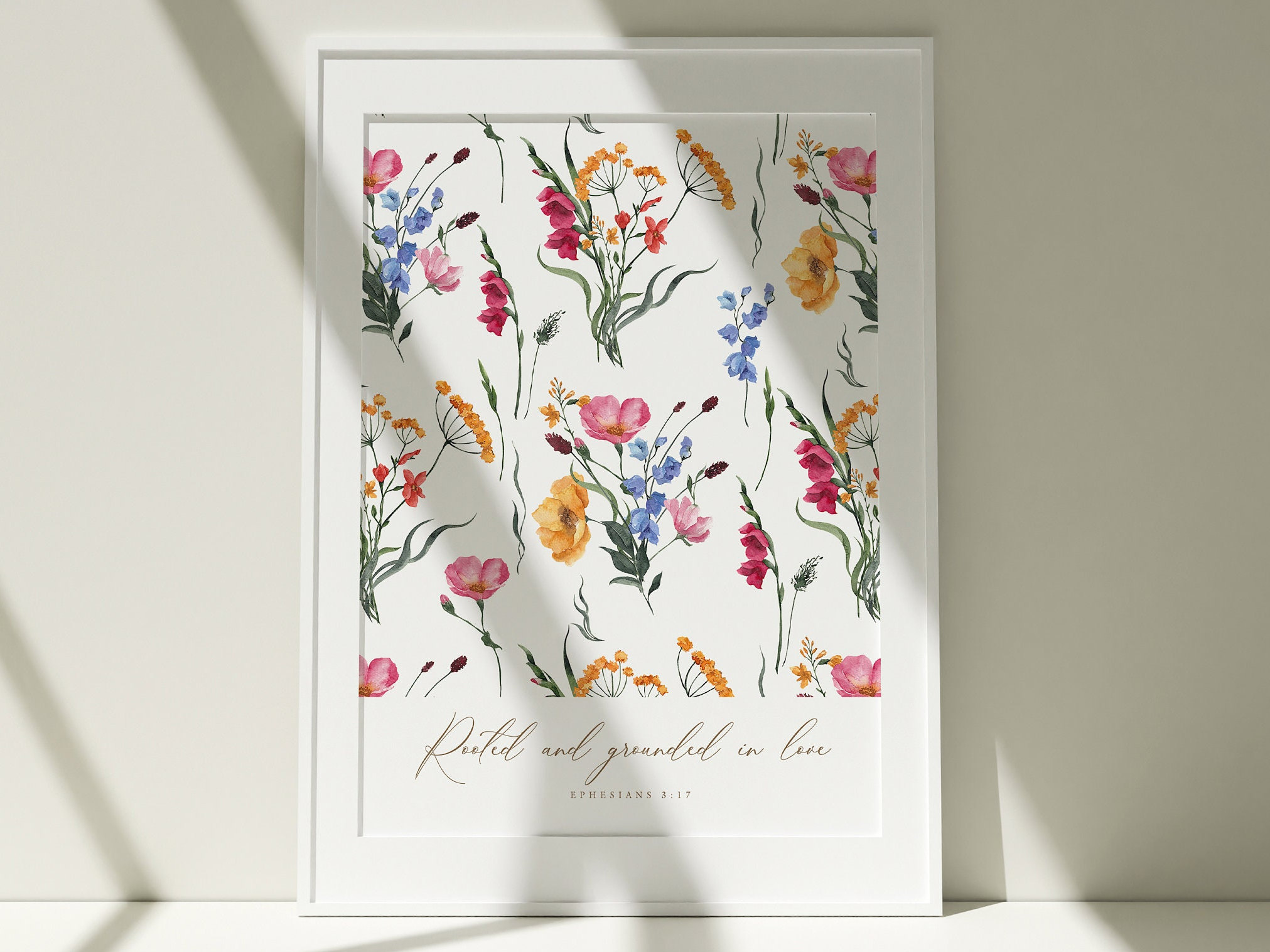 ROOTED and GROUNDED in Love Bible Verse PRINT Ephesians 3:17 - Etsy