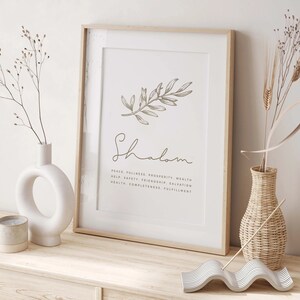 Shalom Definition Print: Hebrew Olive Branch Art (digital Download) - Etsy
