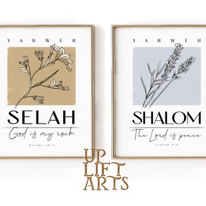 Hebrew Names of God Wall Art: Gallery Set of 15 Prints (digital ...