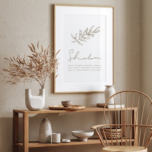 Shalom Definition Print: Hebrew Olive Branch Art (digital Download) - Etsy