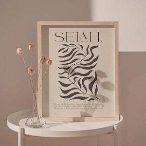 Selah HEBREW Definition BIBLE Verse Wall Decor, SELAH Wall Art, Psalms ...