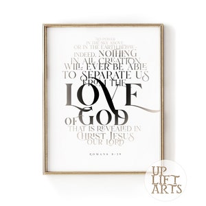 Nothing Can Separate Us From the Love of God Bible Verse Wall Art ...
