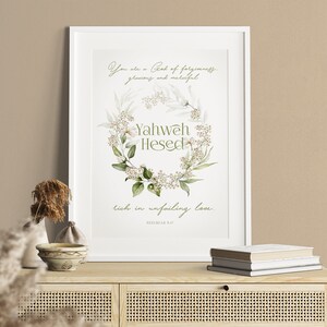 Yahweh Hesed Hebrew Name of God Art Print: Bible Verse (digital ...