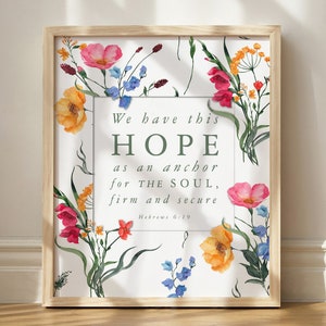 Hebrews 6:19 Bible Verse Wall Art | We Have This Hope as an Anchor for ...