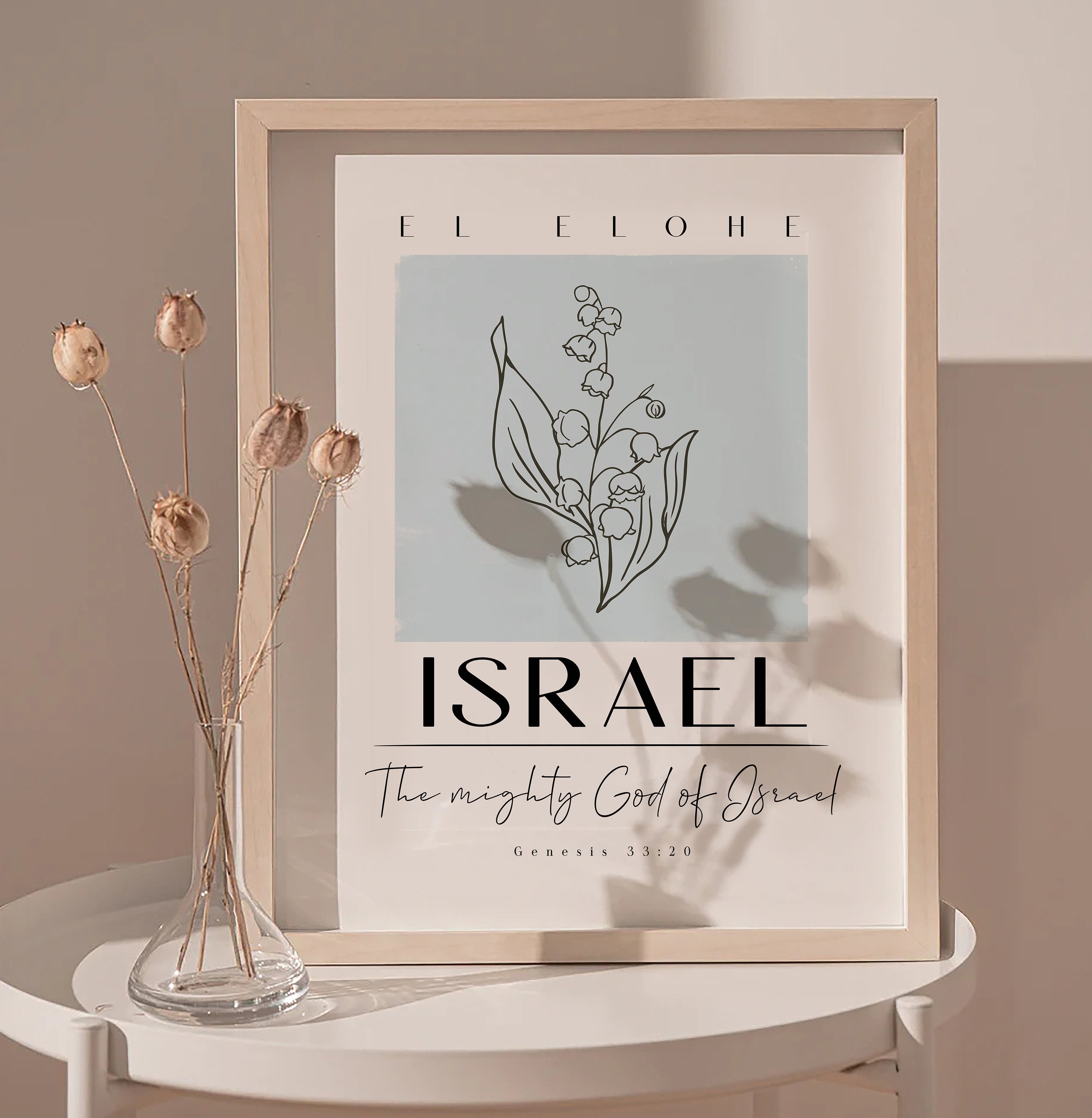 Name of God Printable Wall Art, EL ELOHE ISRAEL the Mighty God of ...
