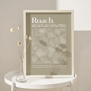 RUACH Holy Spirit Minimalist Wall Art, Spirit of God, Breath, Wind ...