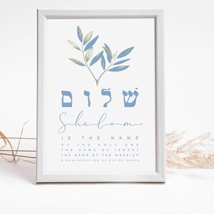 SHALOM Wall Art Printable, SHALOM is the Name of the Holy ONE Israel ...