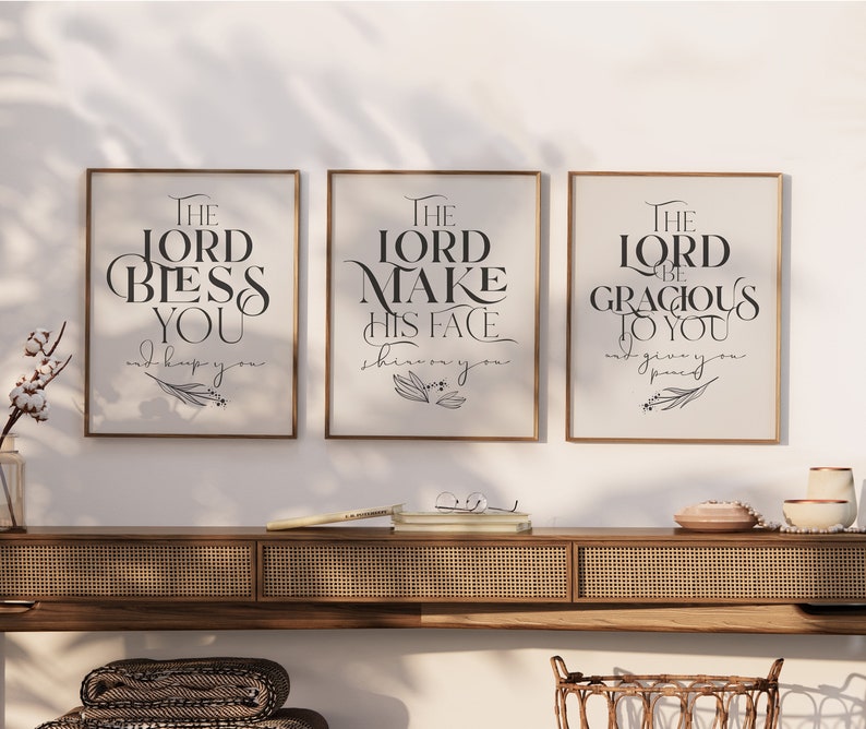 The Lord Bless You and Keep You Bible Verse Wall Art Set I Aaron's ...