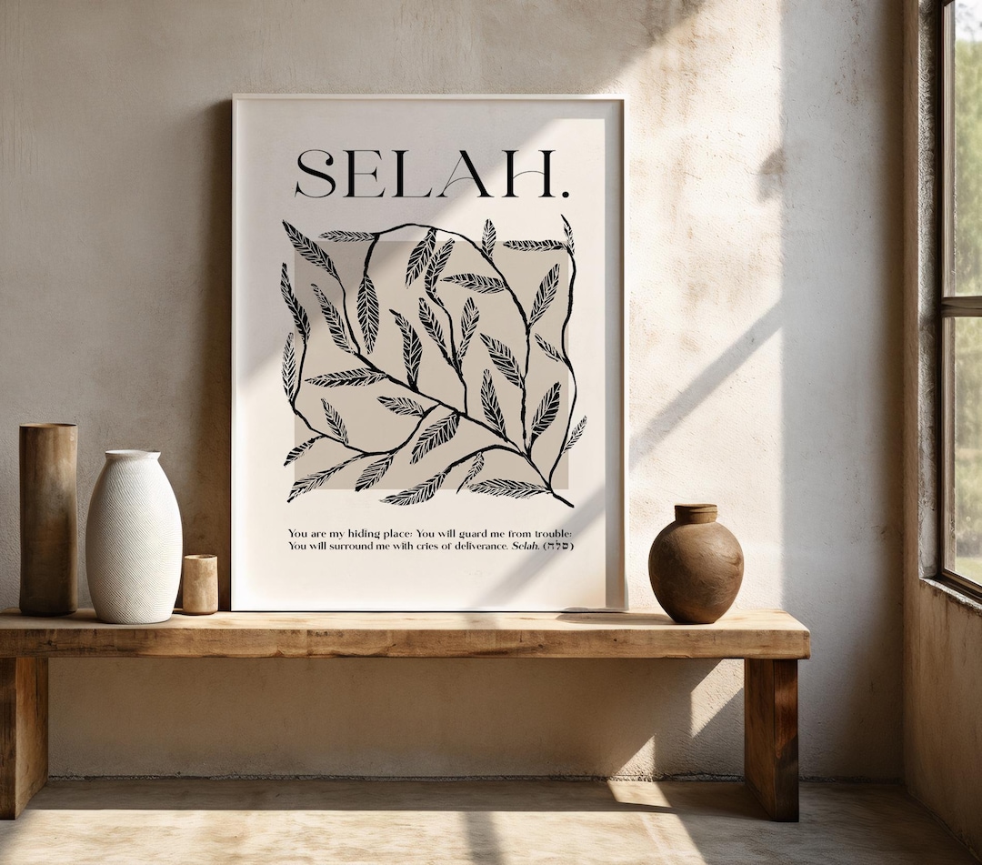 SELAH Wall Art, Selah-listen Bible Verse Printable Art, Selah HEBREW ...