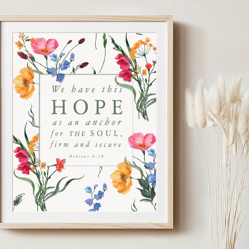 Hope Anchors the Soul Wall Art - Etsy