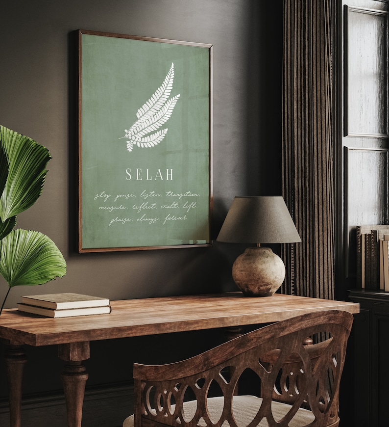 SELAH Poster Selah Hebrew Definition Printable Selah - Etsy