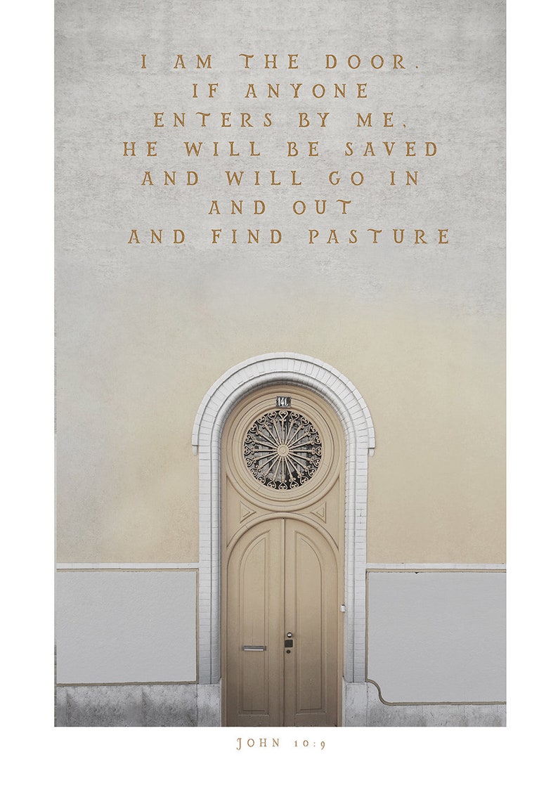 Open Door Bible Verse Print Set: Heaven Theme Wall Art (digital ...