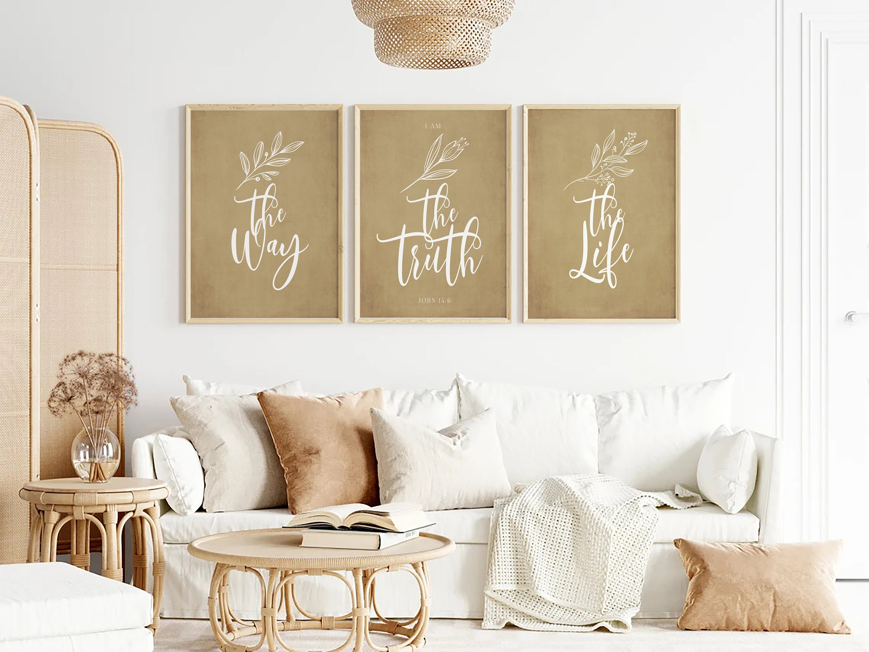 I Am the Way the Truth the Life Bible Verse Wall Art, John 14:6 ...