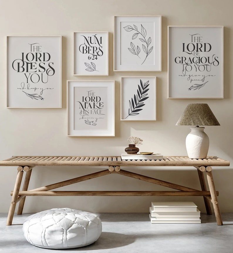 The Lord Bless You and Keep You Bible Verse Wall Art Set I - Etsy