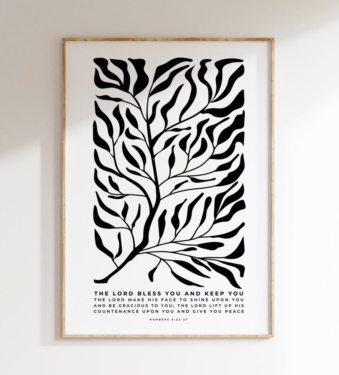 Aarons Blessing Numbers 6 Wall Art, the Lord Bless You and Keep You ...