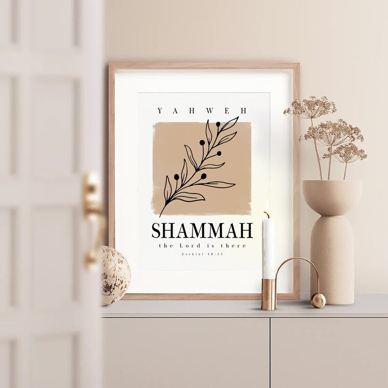 Set of 6 Printable Names of God Wall Art Bible Verse - Etsy